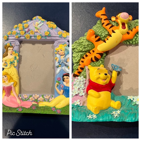 Disney | Accents | 2 Disney Photo Frames 4x6 Princesses Poo | Poshmark
